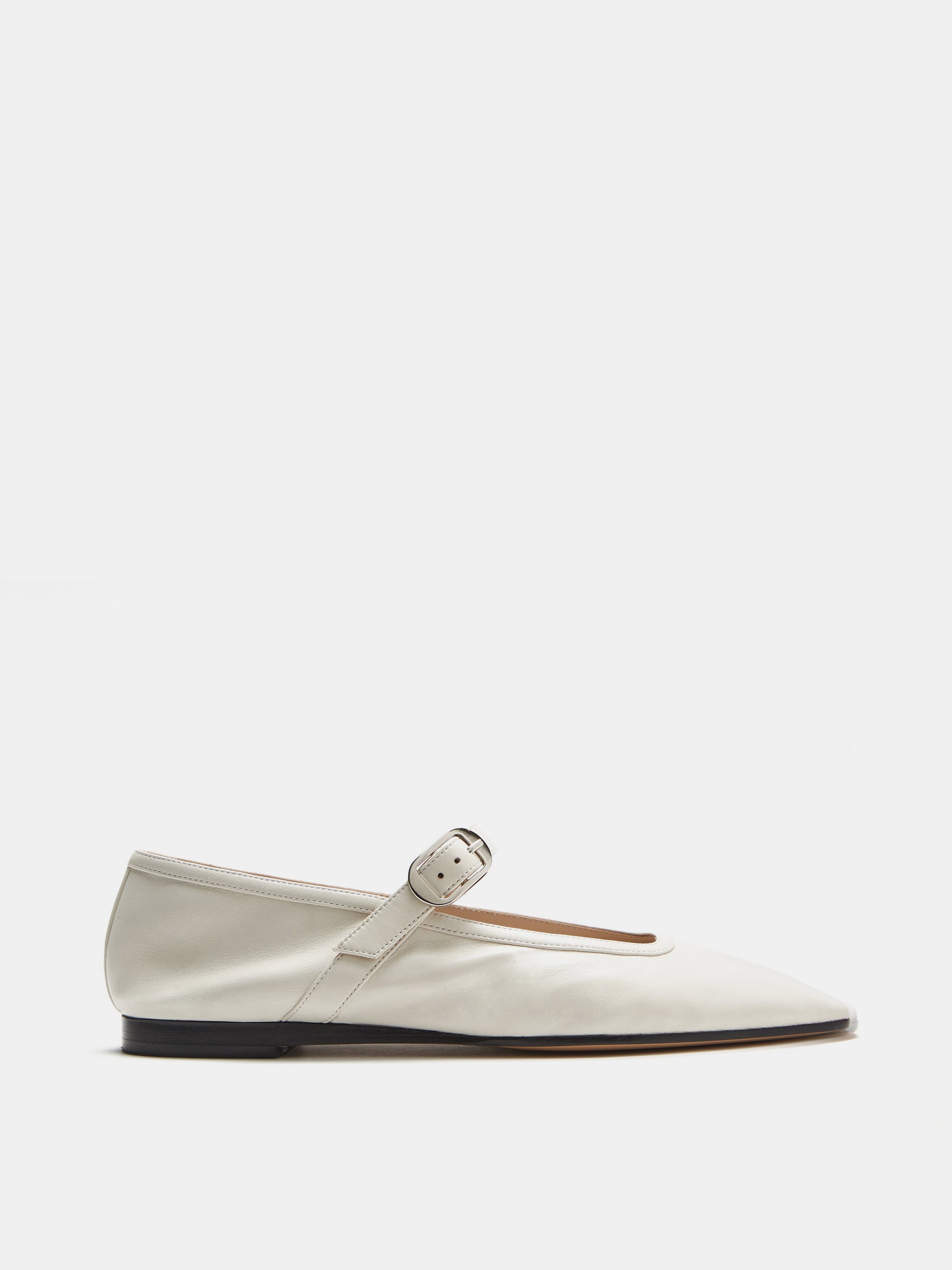 Ballet Mary Jane / Ecru Leather