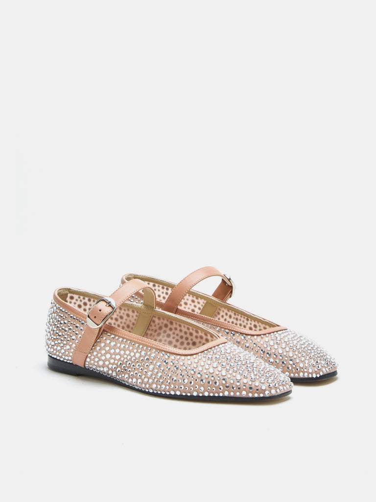 Ballet Mary Jane / Fawn Mesh Crystal
